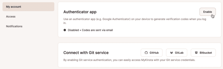 Two-factor authentication is now required for MyKinsta logins - Kinsta®