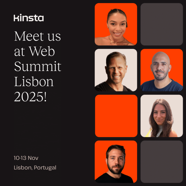 Meet Kinsta at Web Summit Lisbon 2025