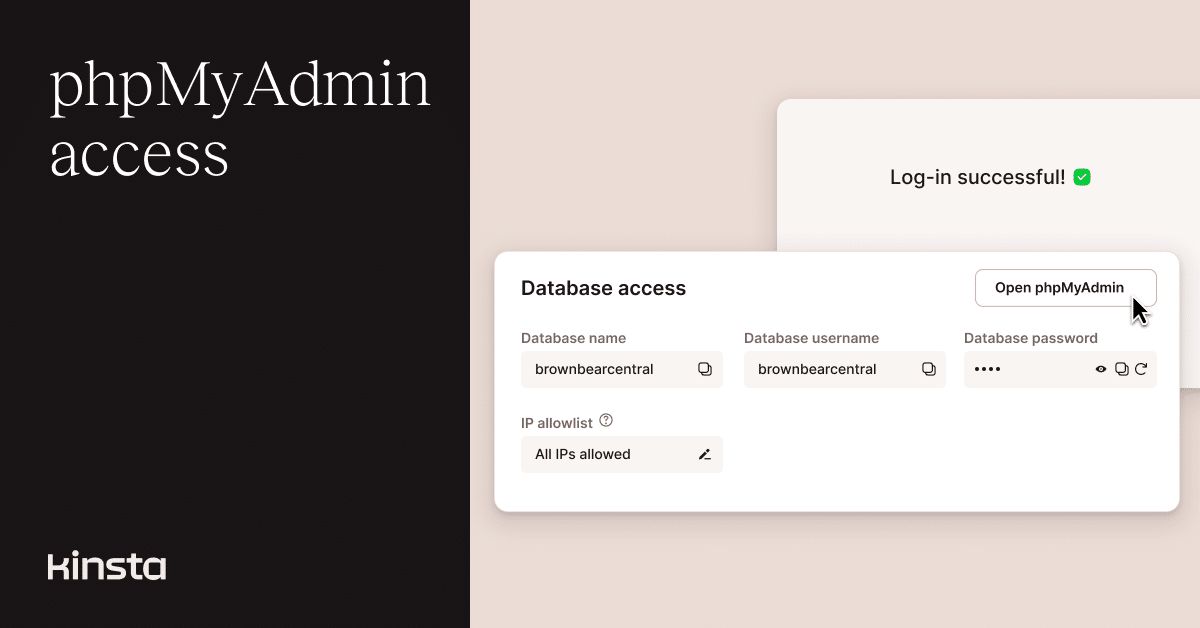 phpMyAdmin: You can get there from here in one click